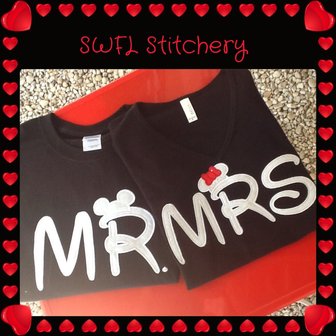 Mr and Mrs Disney T-shirts - Etsy