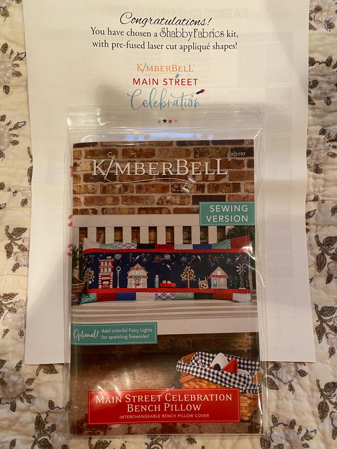 Personal Stash Sale Quilt Fabric Precut Kimberbell Main Street Pillow ...