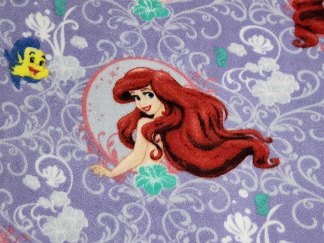 Disney Ariel the Little Mermaid Fleece Fabric BTY RARE VHTF - Etsy