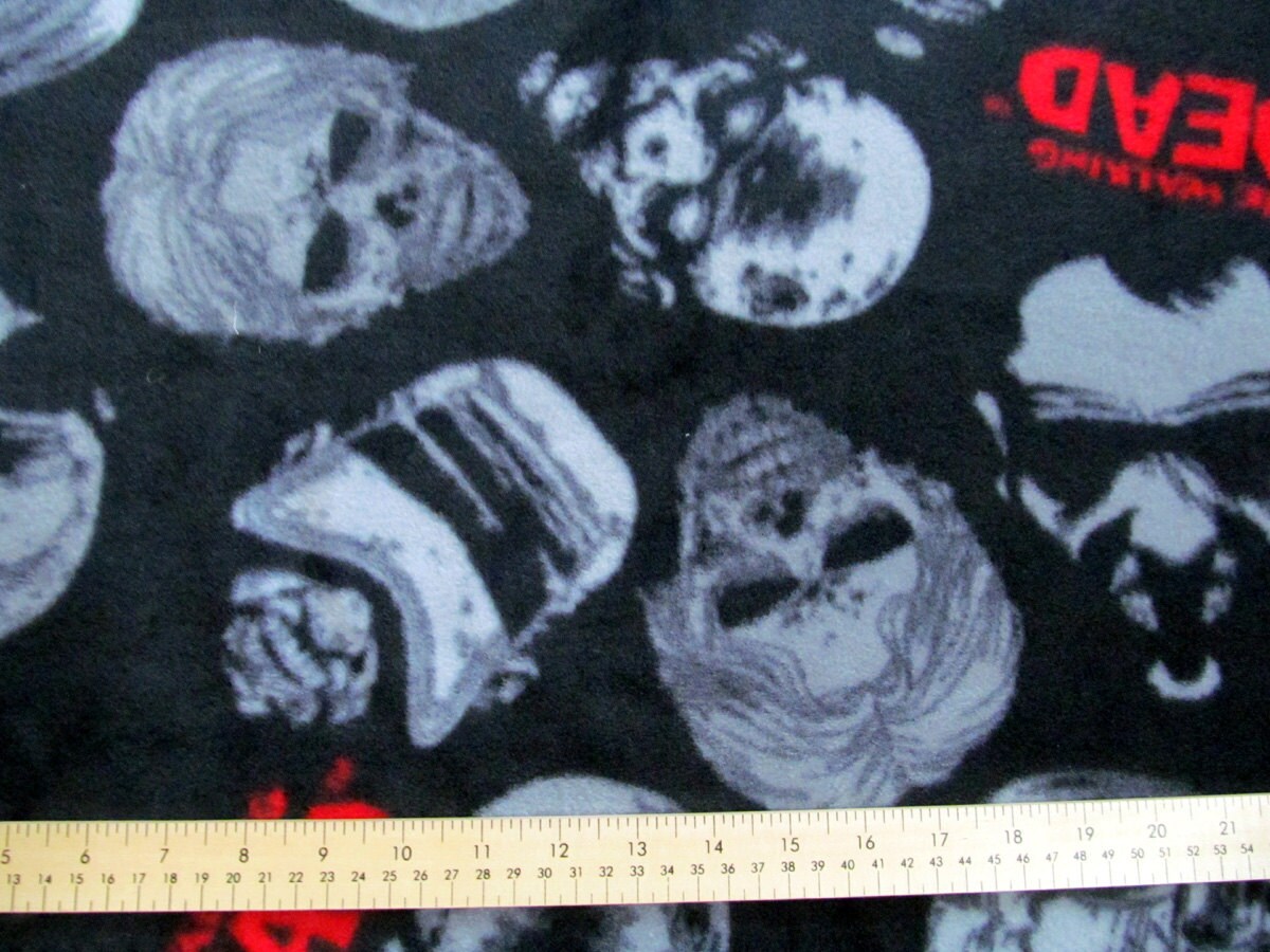 The Walking Dead Zombie Fleece Fabric BTY RARE VHTF | Etsy