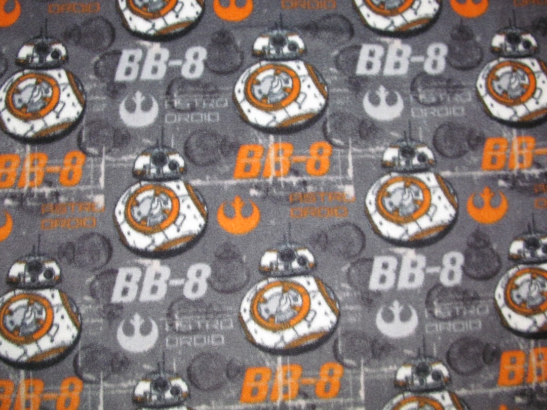 Star Wars BB-8 Droid the Force Awakens Fleece Fabric BTY RARE - Etsy