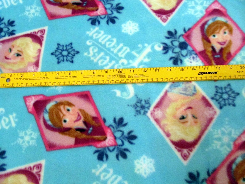 Disney Frozen Sisters Forever Blue Fleece Fabric BTY RARE VHTF - Etsy
