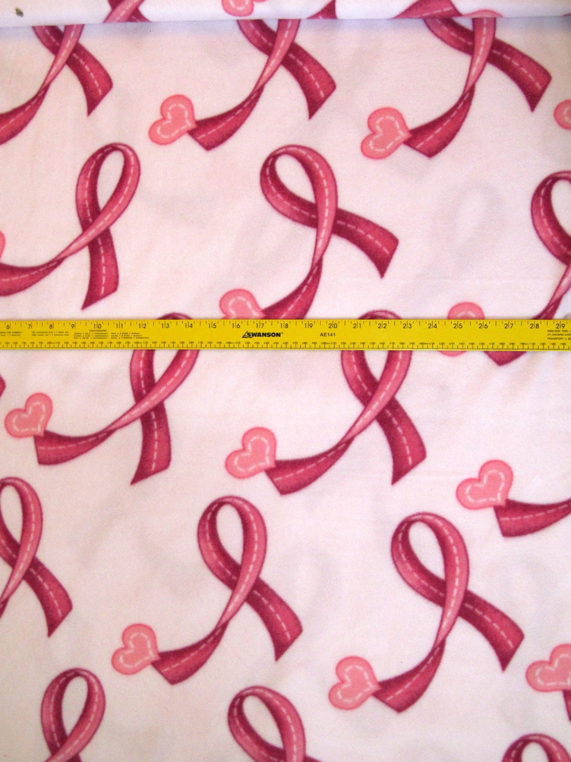 Pink Ribbon Breast Cancer Awareness Fleece Fabric 1 Yard 28 - Etsy