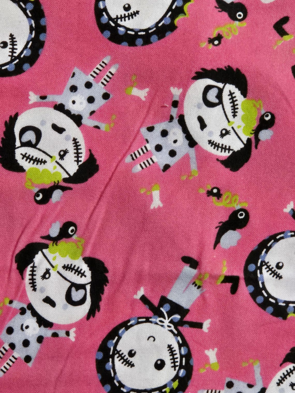 Pink Zombie Flannel Fabric BTY RARE VHTF - Etsy