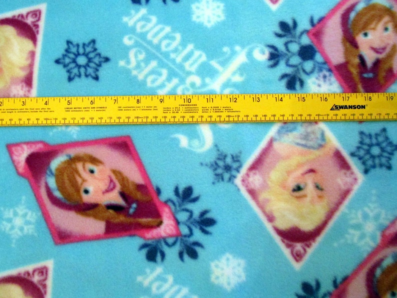 Disney Frozen Sisters Forever Blue Fleece Fabric BTY RARE VHTF - Etsy