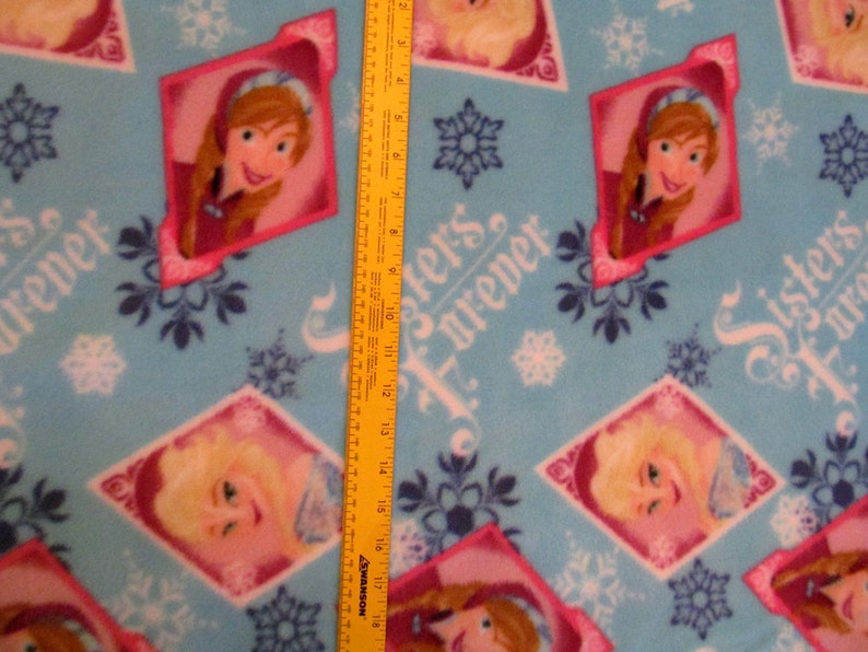 Disney Frozen Sisters Forever Blue Fleece Fabric BTY RARE VHTF - Etsy