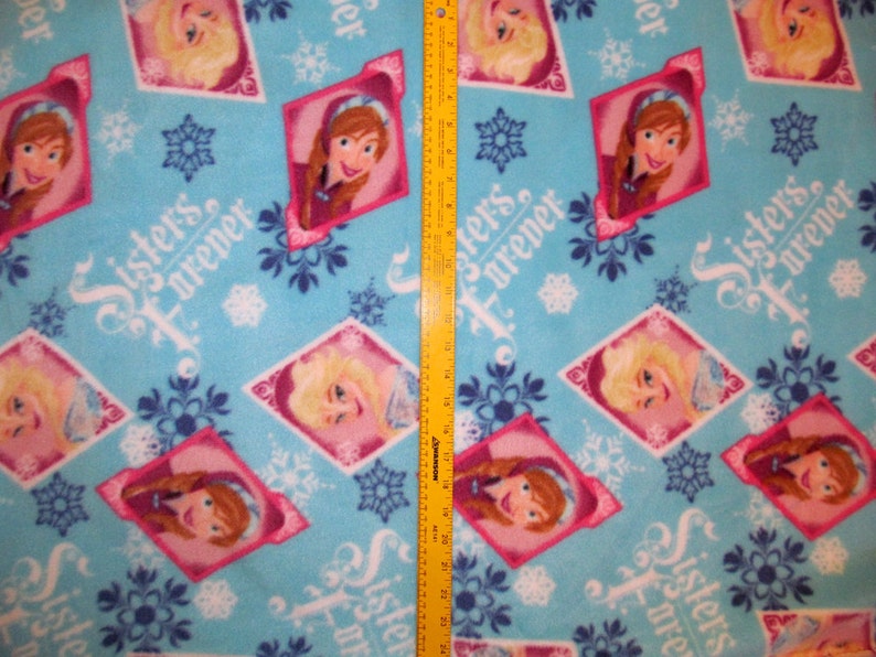 Disney Frozen Sisters Forever Blue Fleece Fabric BTY RARE VHTF - Etsy
