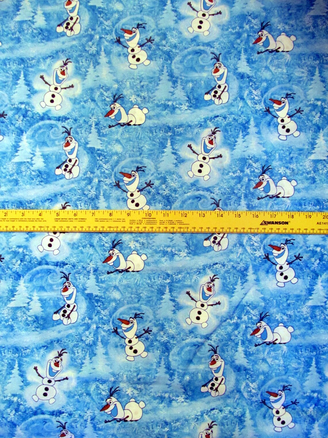 Disney Frozen Olaf Cotton Fabric 1 Yard + 30 Inches VHTF RARE - Etsy