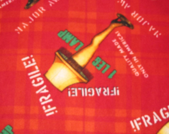 The Christmas Story Leg Lamp Fragile Fleece Fabric BTY RARE VHTF - Etsy