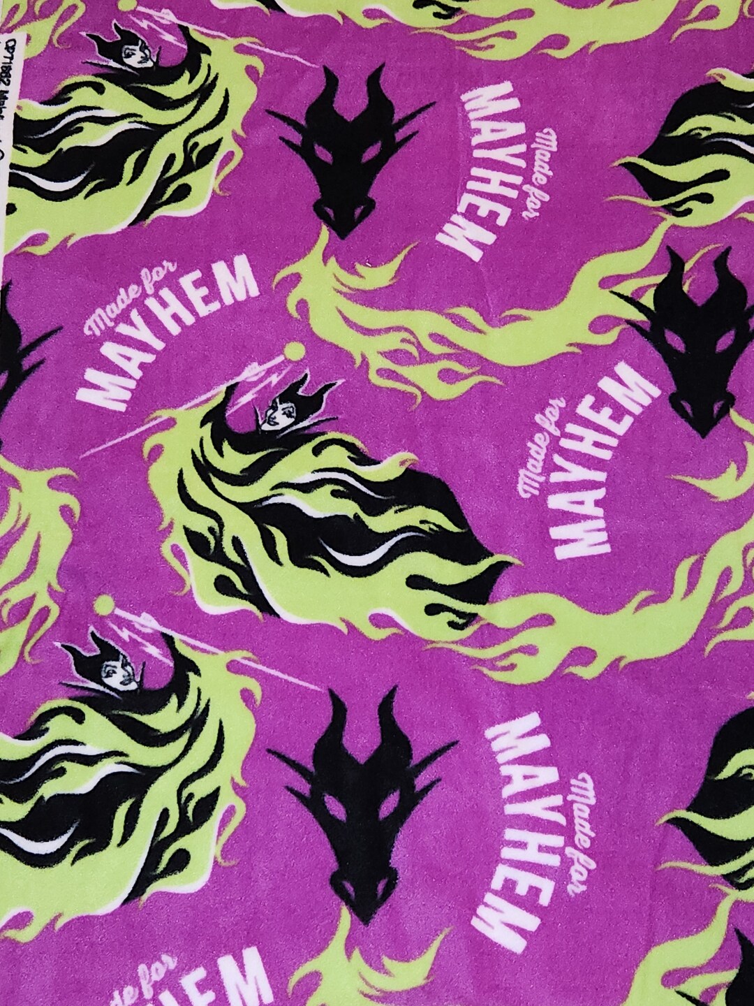 Maleficent Made for Mayhem Fleece Fabric BTY RARE VHTF - Etsy