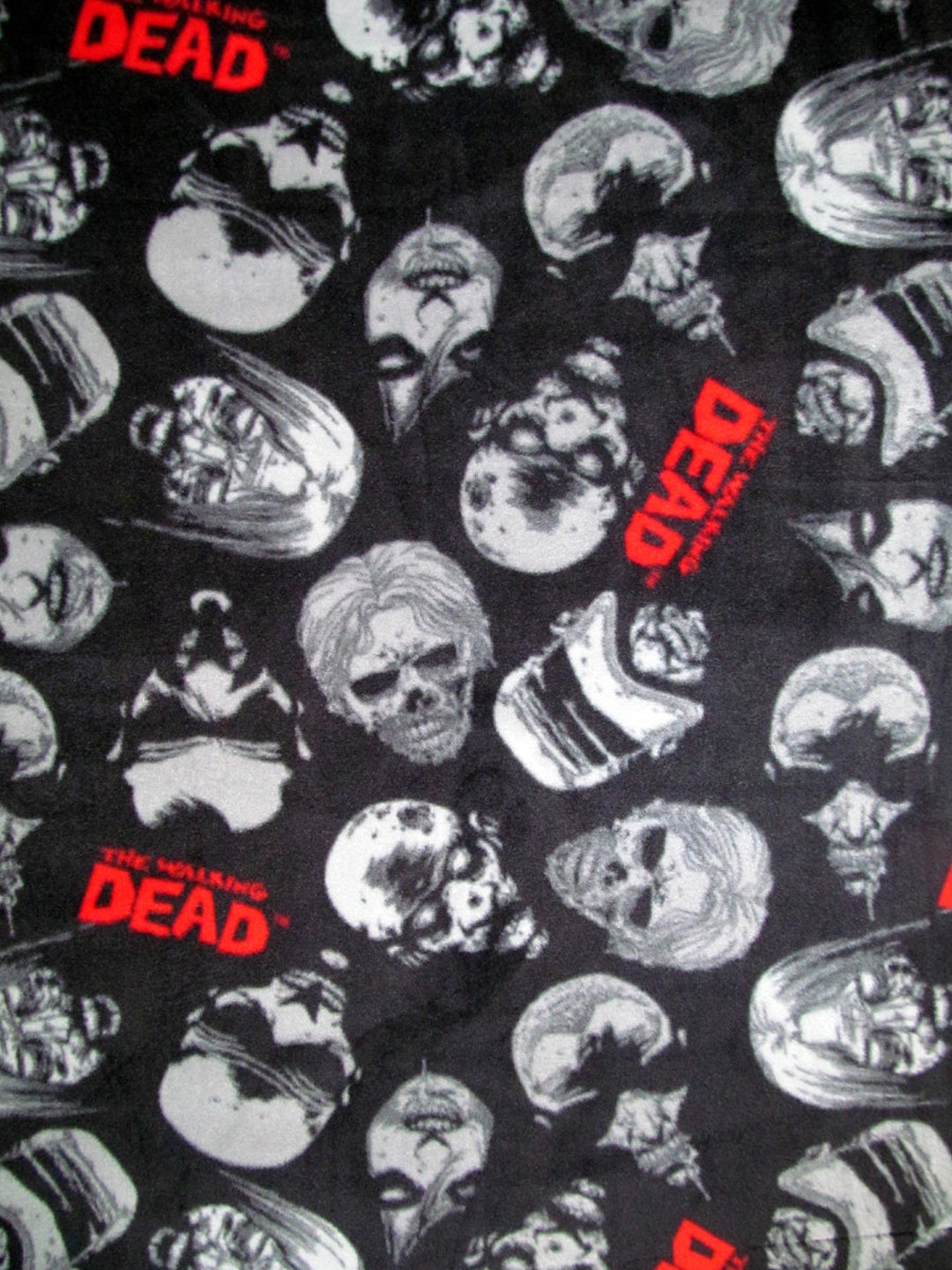 The Walking Dead Zombie Fleece Fabric BTY RARE VHTF - Etsy