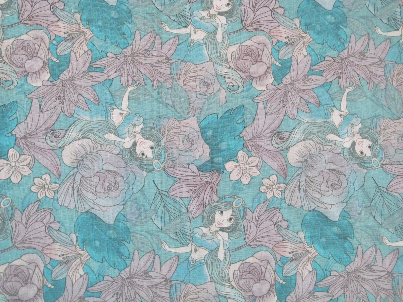 Disney Princess Jasmine Cotton Fabric 1 Yard 6 Inches VHTF | Etsy