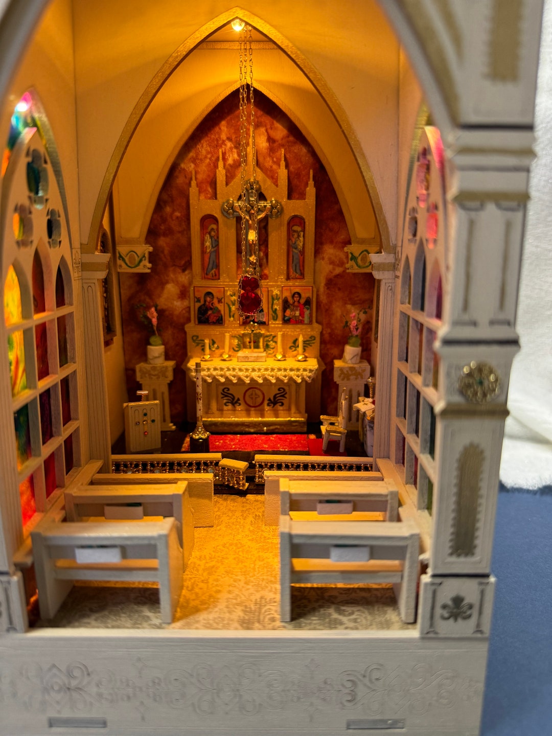 Catholic Miniature Church Book Nook - Etsy