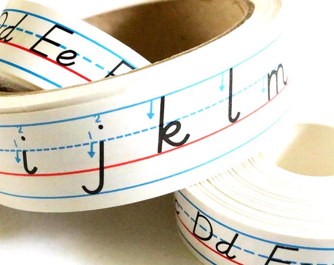 Vintage Alphabet Sticker Tape: 1992 School Ephemera, Junk Journal ...