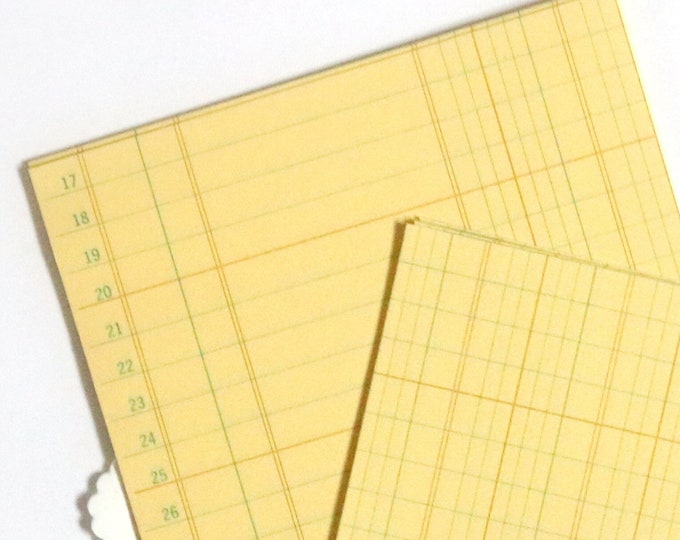 Vintage Yellow Ledger Paper. Graph Paper. Lined Paper. Chart - Etsy