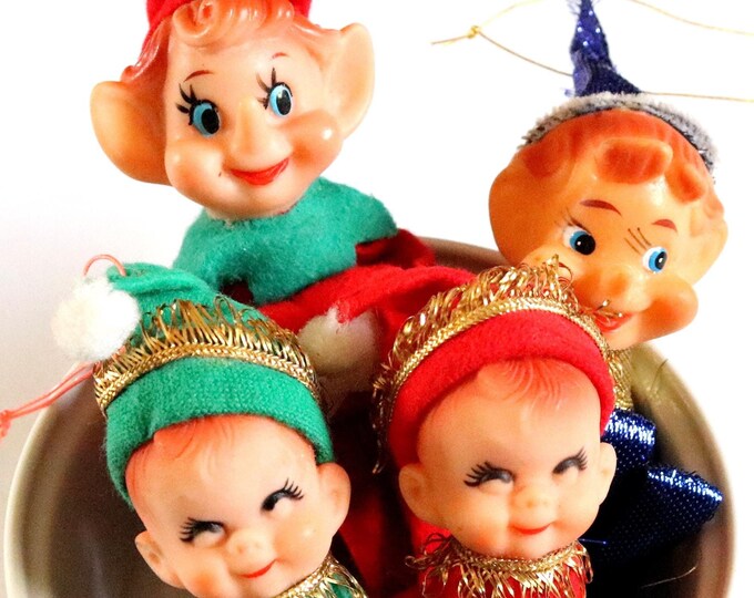 Vintage Felt Knee Hugger Elf. Green Knee Hugger. Vintage Elf. Pixie Elf ...