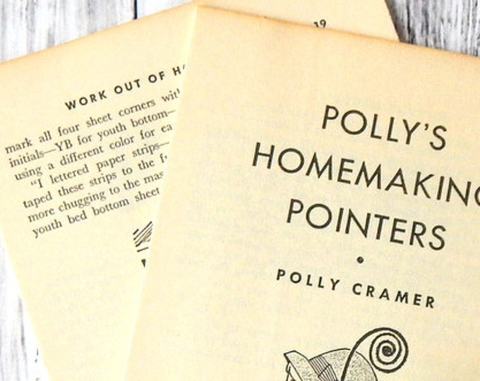 Vintage Book Pages. Polly's Homemaking Pointers. Vintage Ephemera ...