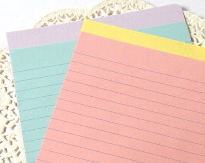 Vintage Pastel Lined Writing Paper. Vintage Stationery. Journal Paper ...