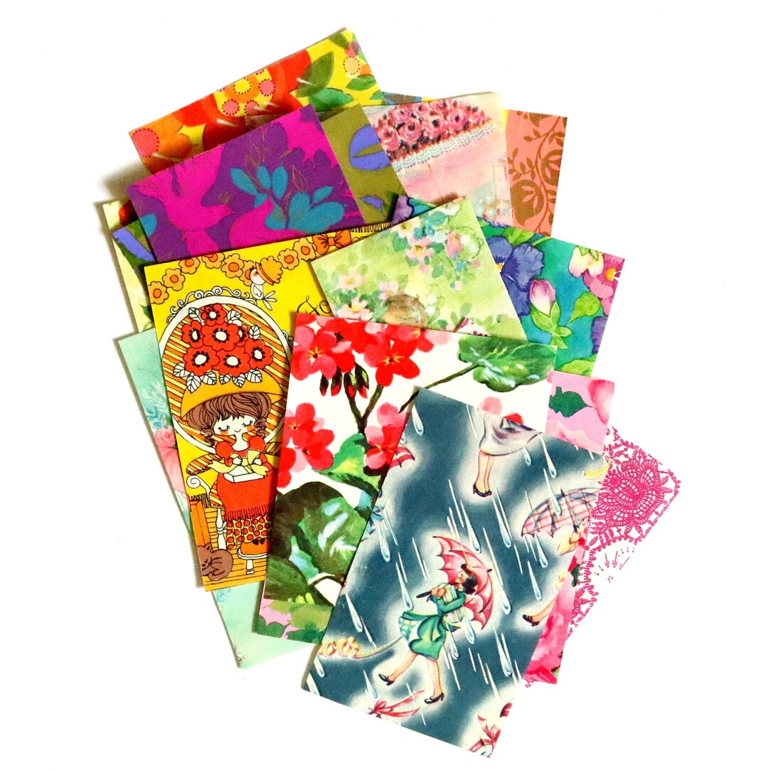 Vintage Wrapping Paper Ephemera Pack. Junk Journal Paper. Journal ...