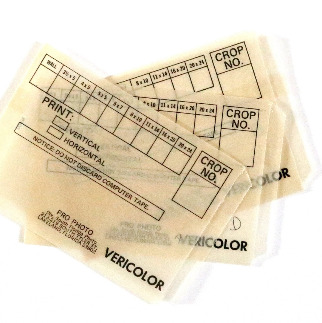 Vintage Film Negative Envelopes. Glassine Envelopes. Journal Envelopes ...