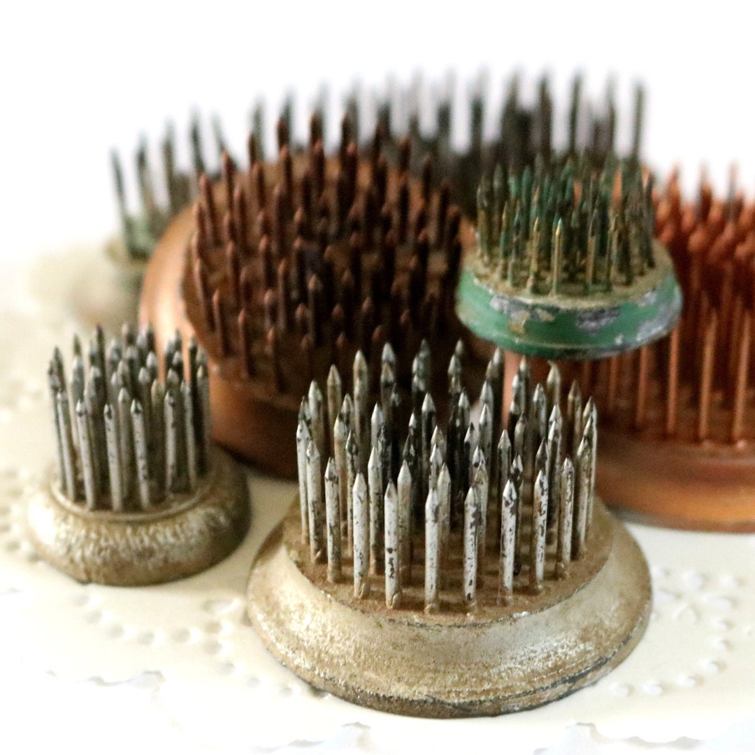 Vintage Flower Frog. Metal Flower Frog. Flower Holder. Flower Vase ...