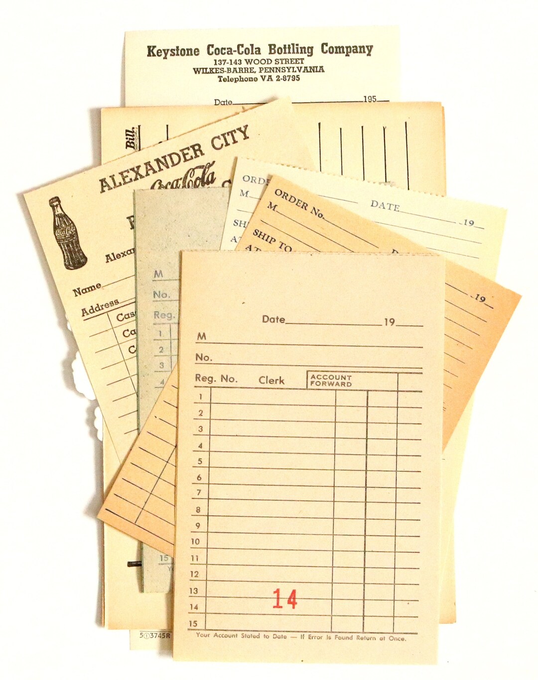 Vintage Receipts. Vintage Ephemera. Vintage Paper. Paper - Etsy