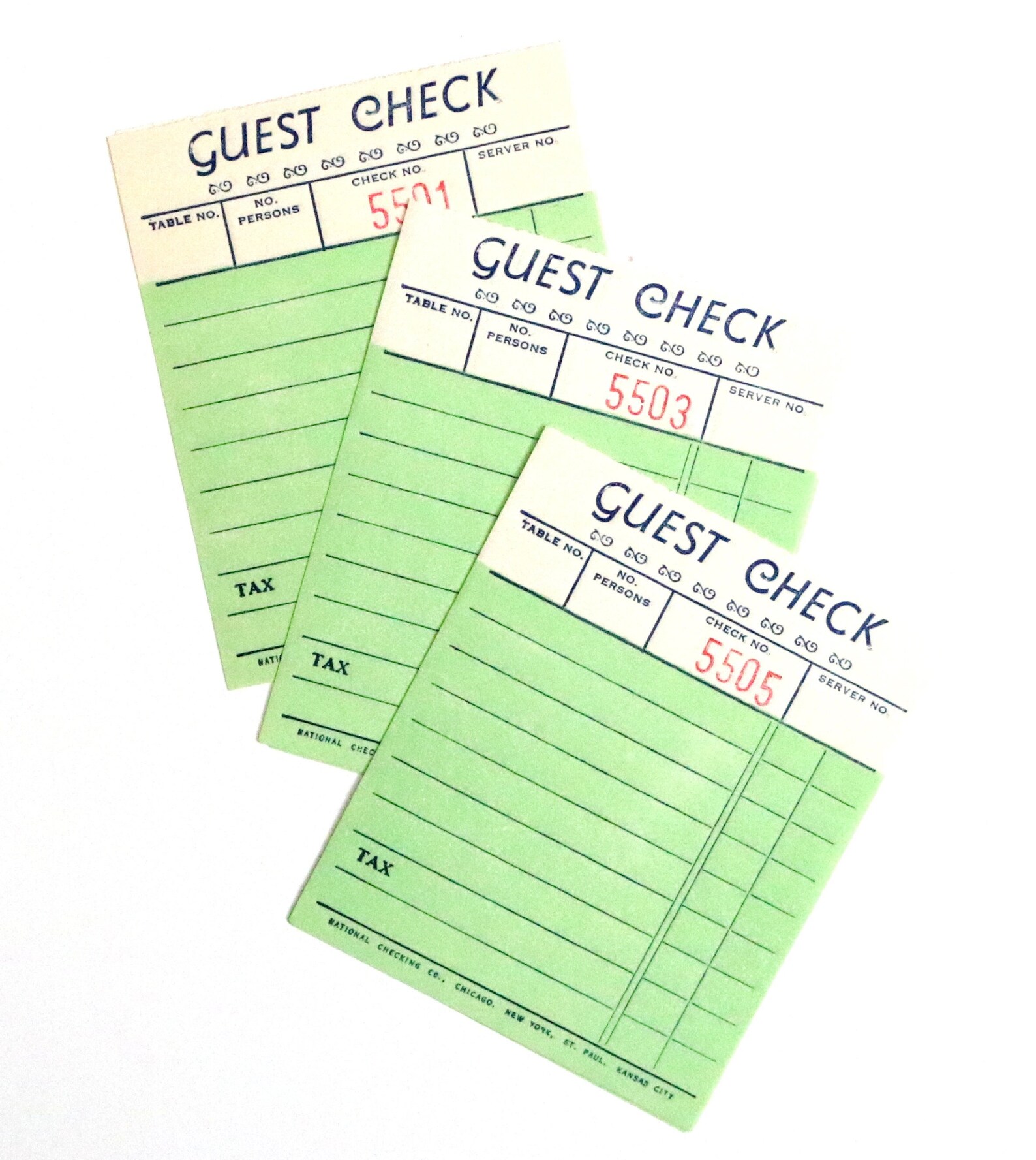 Vintage Guest Checks. Guest Checks. Vintage Ephemera. Junk - Etsy