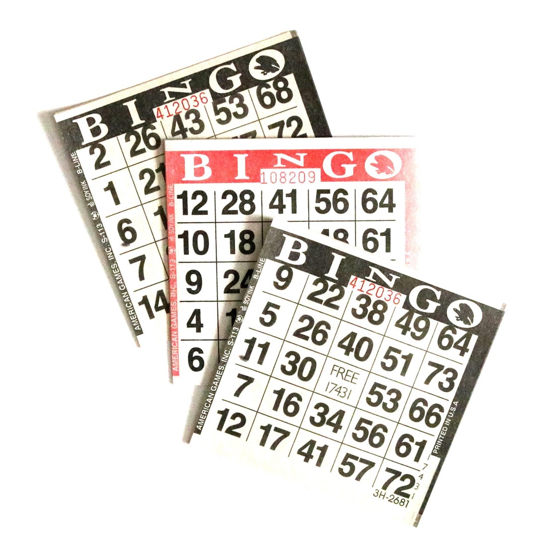 Black and Red Bingo Cards. Bingo Boards. Bingo Game Cards. Vintage ...