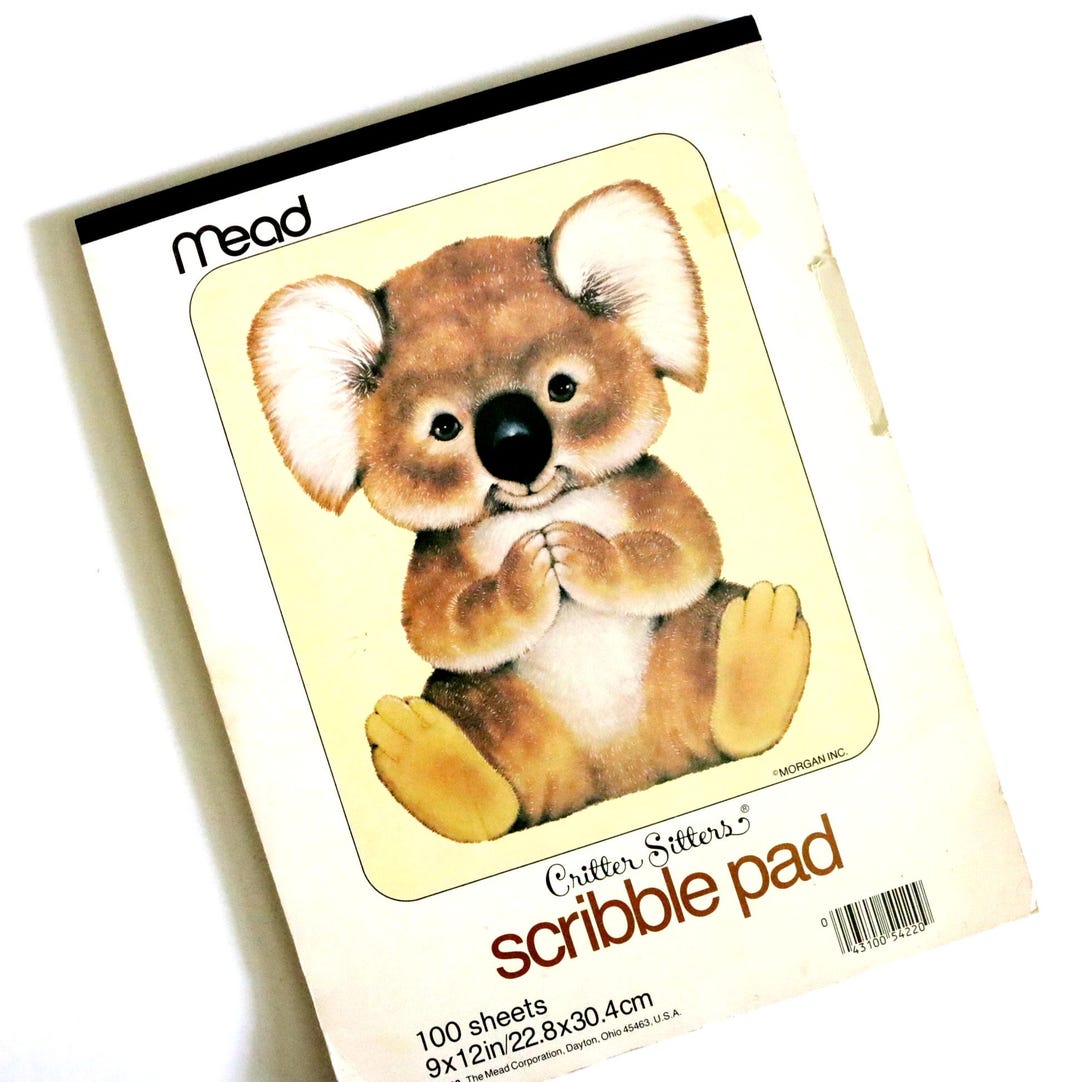Vintage Mead Critter Sitters Notepad: 100-page Drawing Pad - Etsy