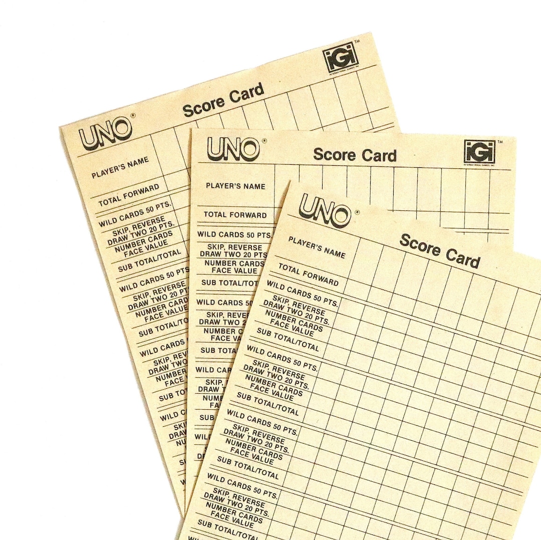 Vintage Uno Score Sheets. Vintage Paper. Junk Journal Paper. Journal ...
