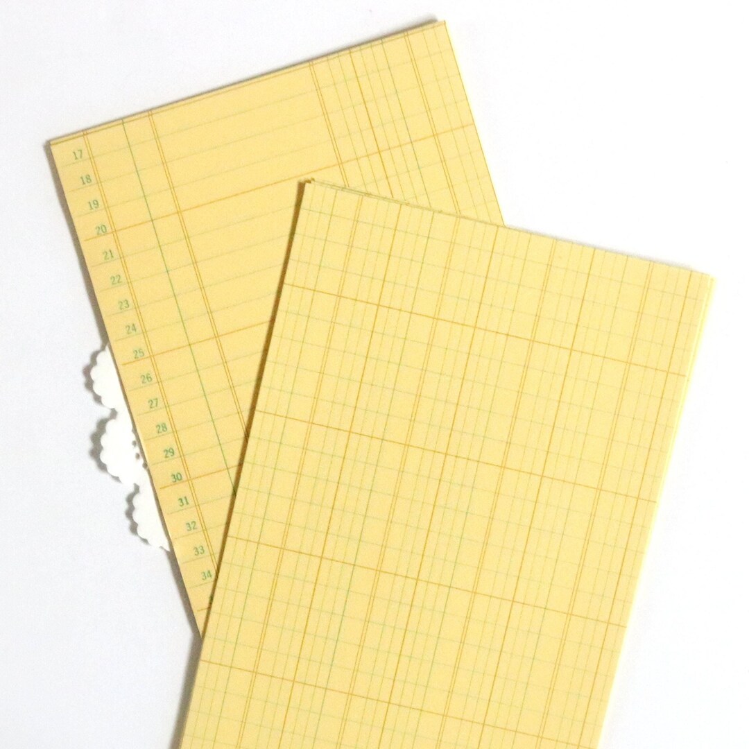 Vintage Yellow Ledger Paper. Vintage Lined Paper. Graph Paper. Chart ...