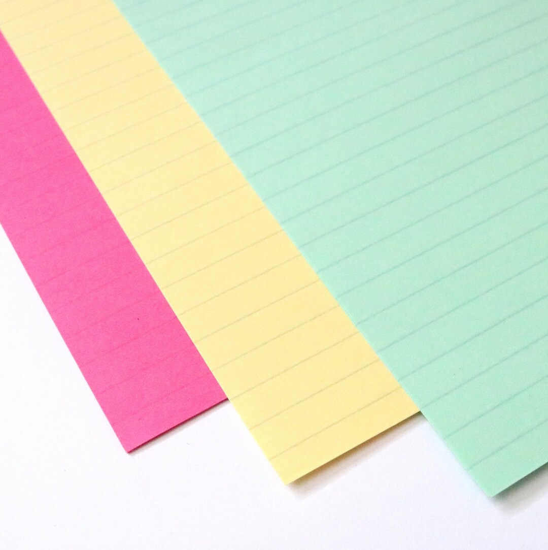 Vintage Pastel Lined Writing Paper. Vintage Stationery. Junk Journal ...