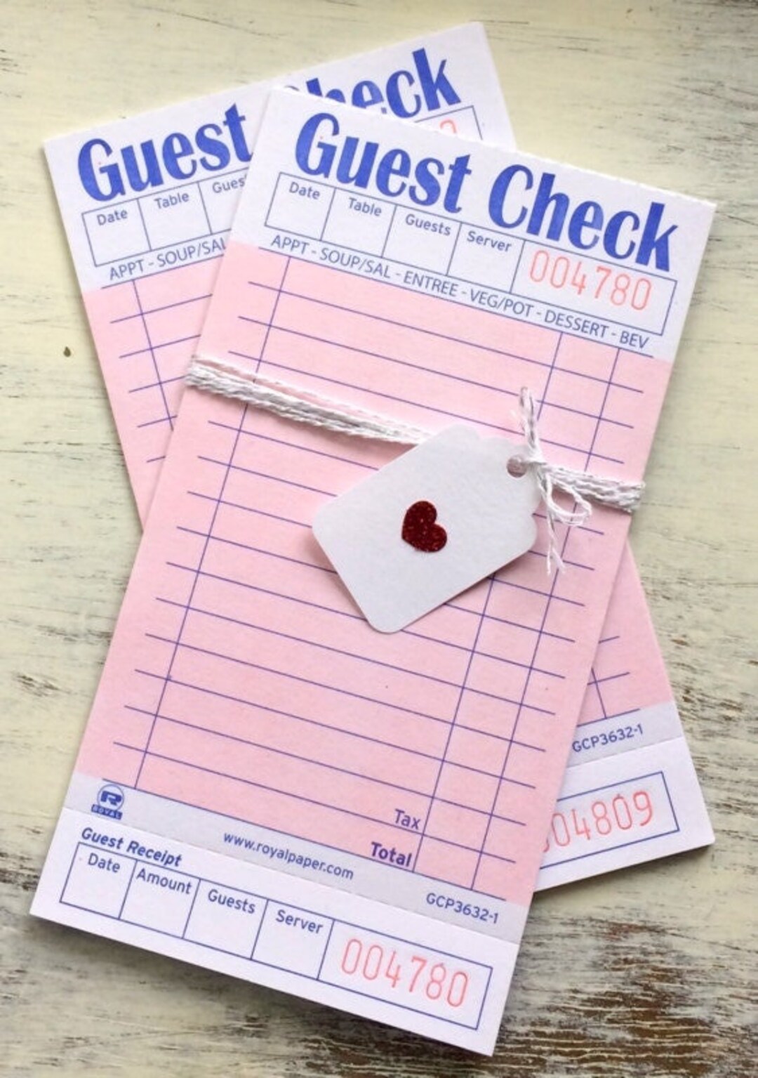 Pink Guest Checks. Junk Journal Paper. Journal Supply. Vintage - Etsy