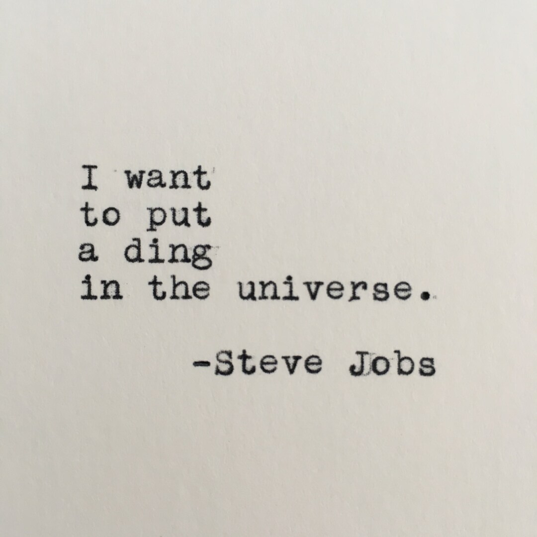 Steve Jobs Quote Typed on Typewriter | 4x6 - Etsy