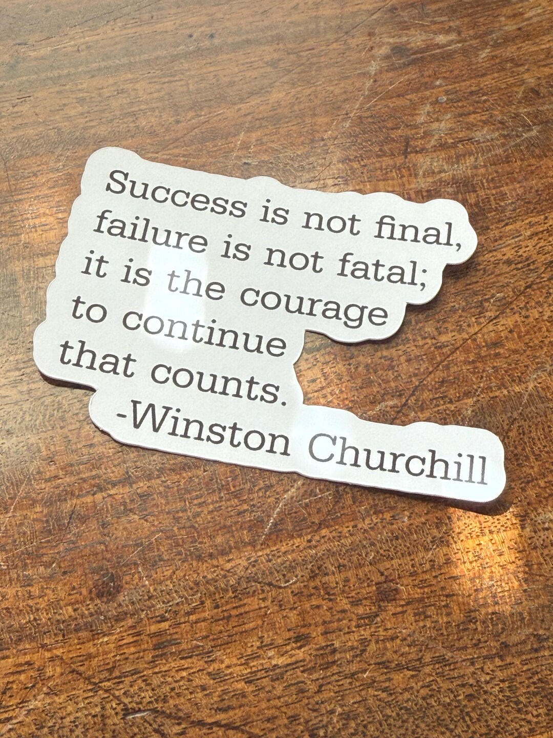 Winston Churchill Quote Sticker | Typewriter Font - Etsy