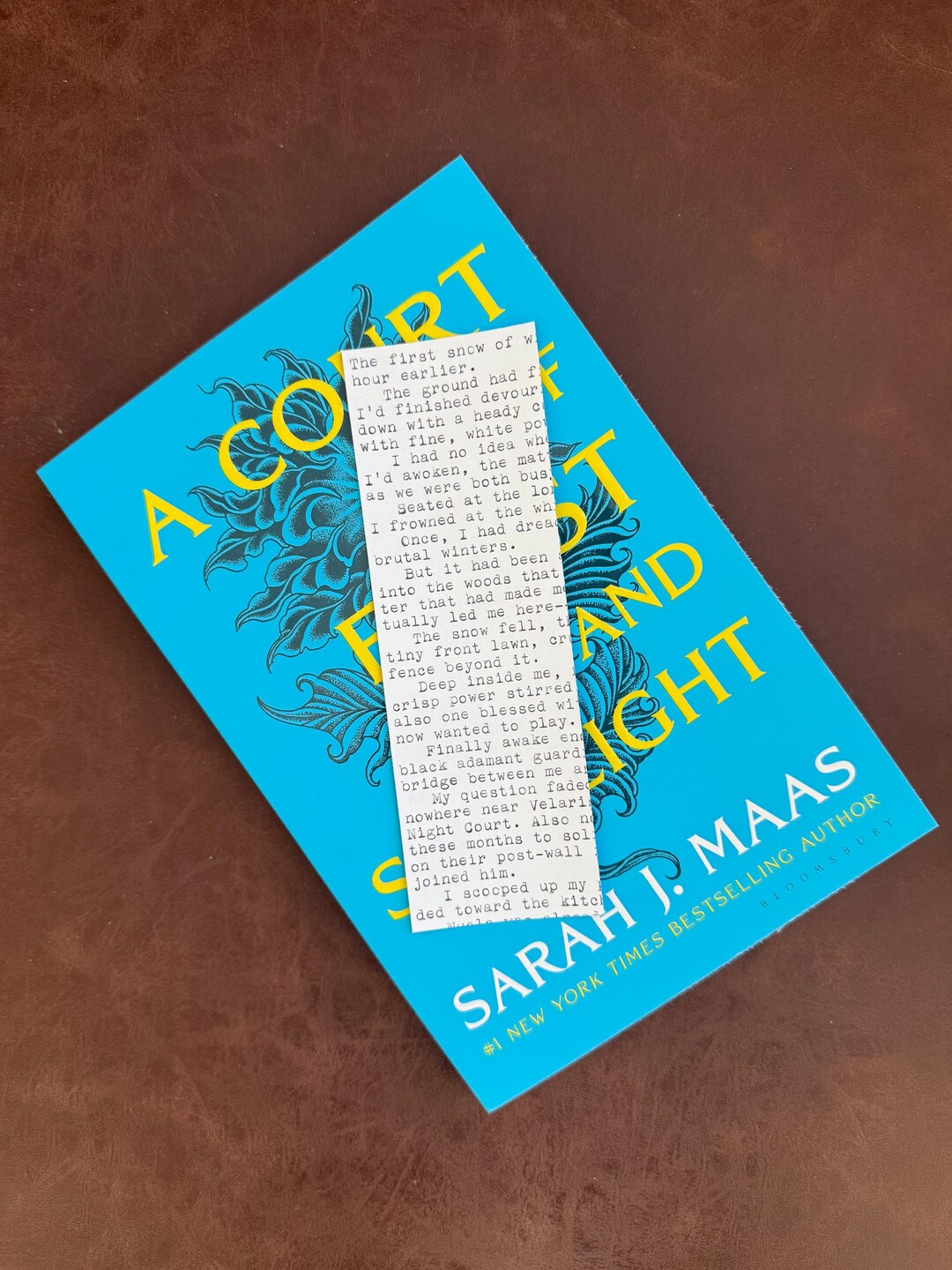 A Court of Frost and Starlight Bookmark Typed on Typewriter - ACOTAR ...