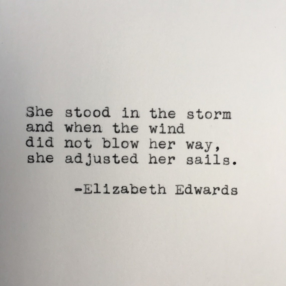 Elizabeth Edwards Quote Typed on Typewriter | 4x6 - Etsy