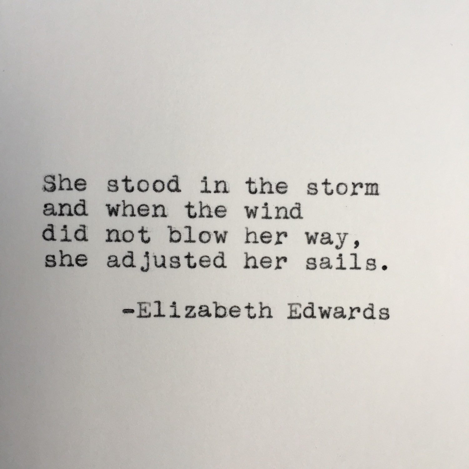 Elizabeth Edwards Quote Typed on Typewriter | 4x6 - Etsy