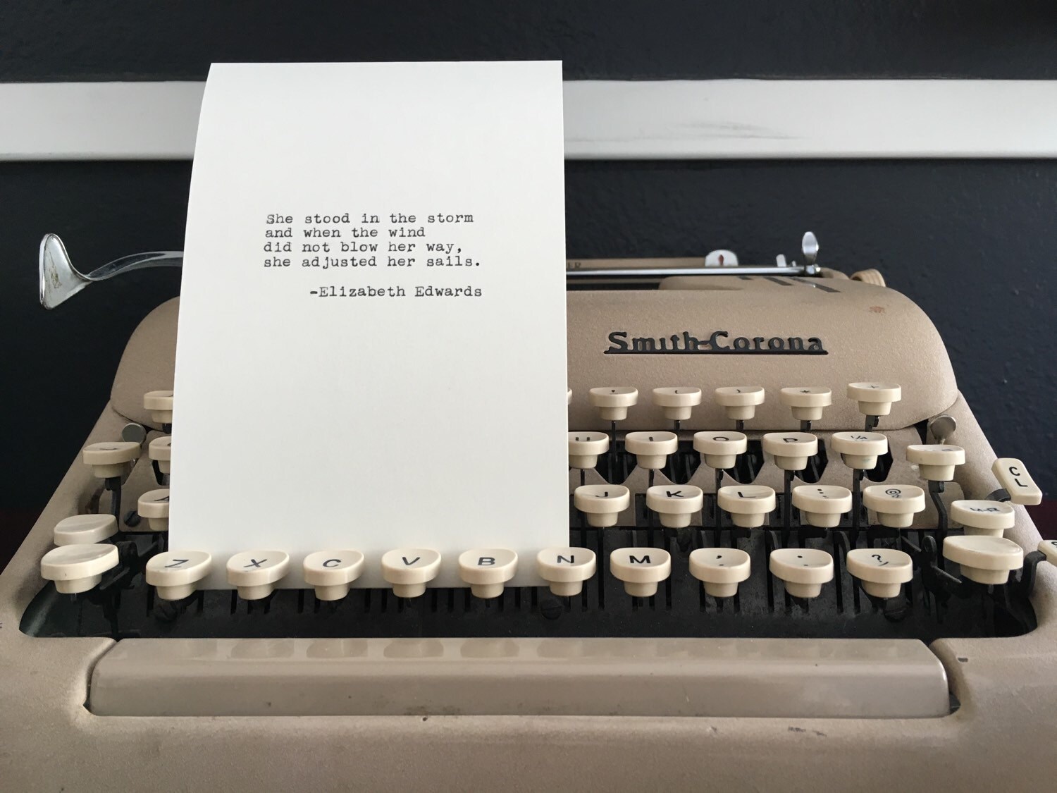 Elizabeth Edwards Quote Typed on Typewriter | 4x6 - Etsy