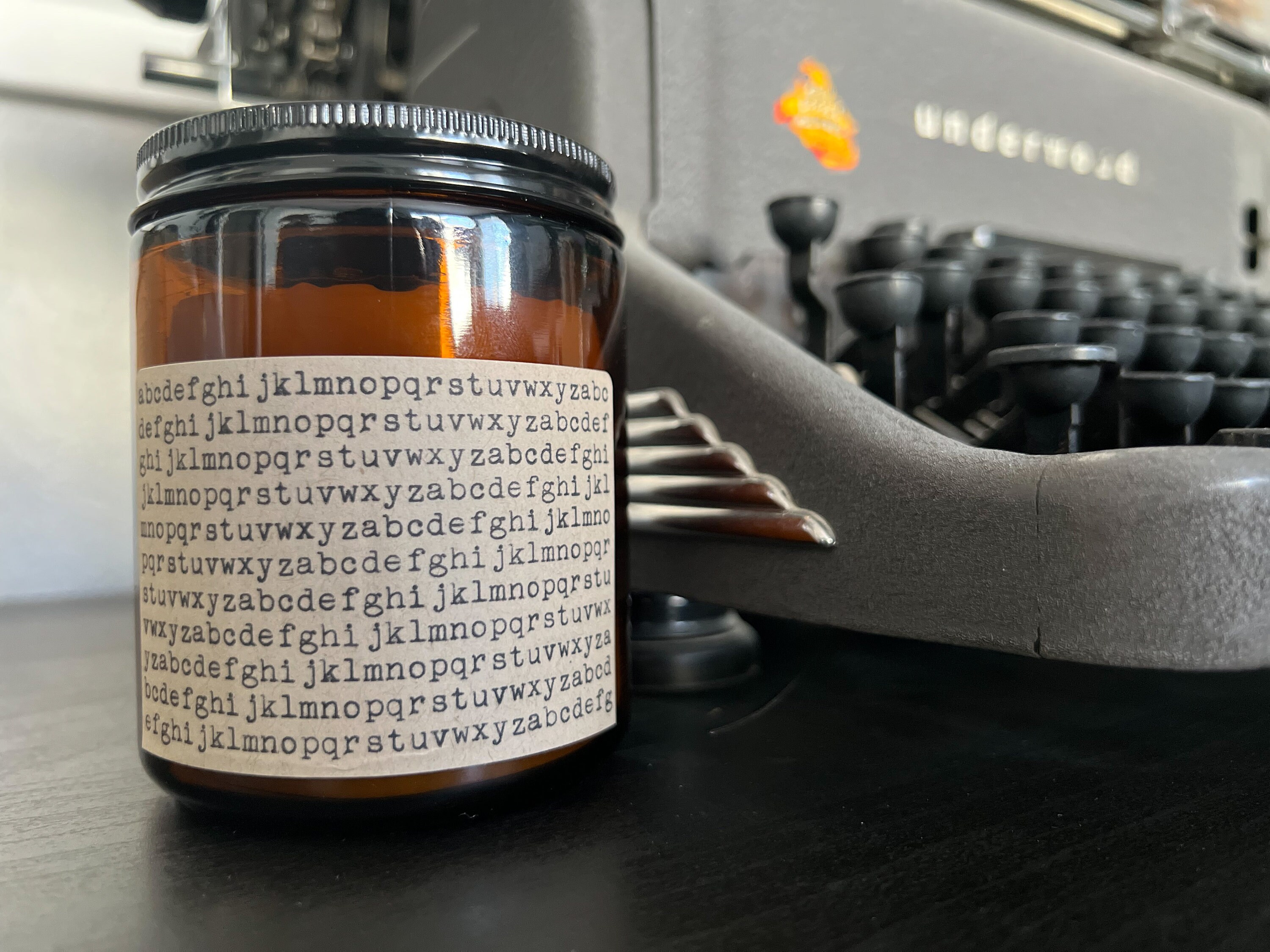 100% Beeswax Candle | Alphabet ABC Typed on Typewriter - Etsy