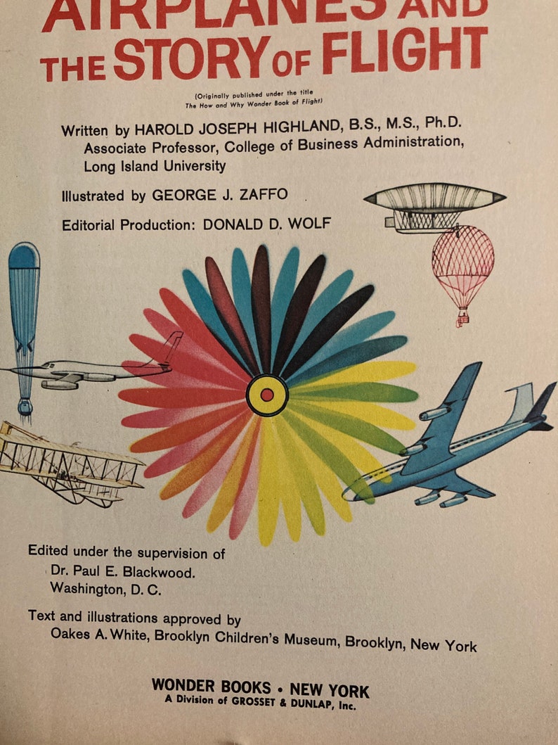 The How and Why Wonder Book of Airplanes and the Story of Flight Book ...