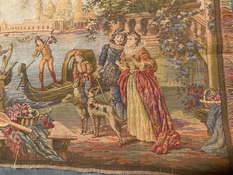 Belgium Tapestry Classic Scene Mid 20th Century Embroidery Cotton - Etsy
