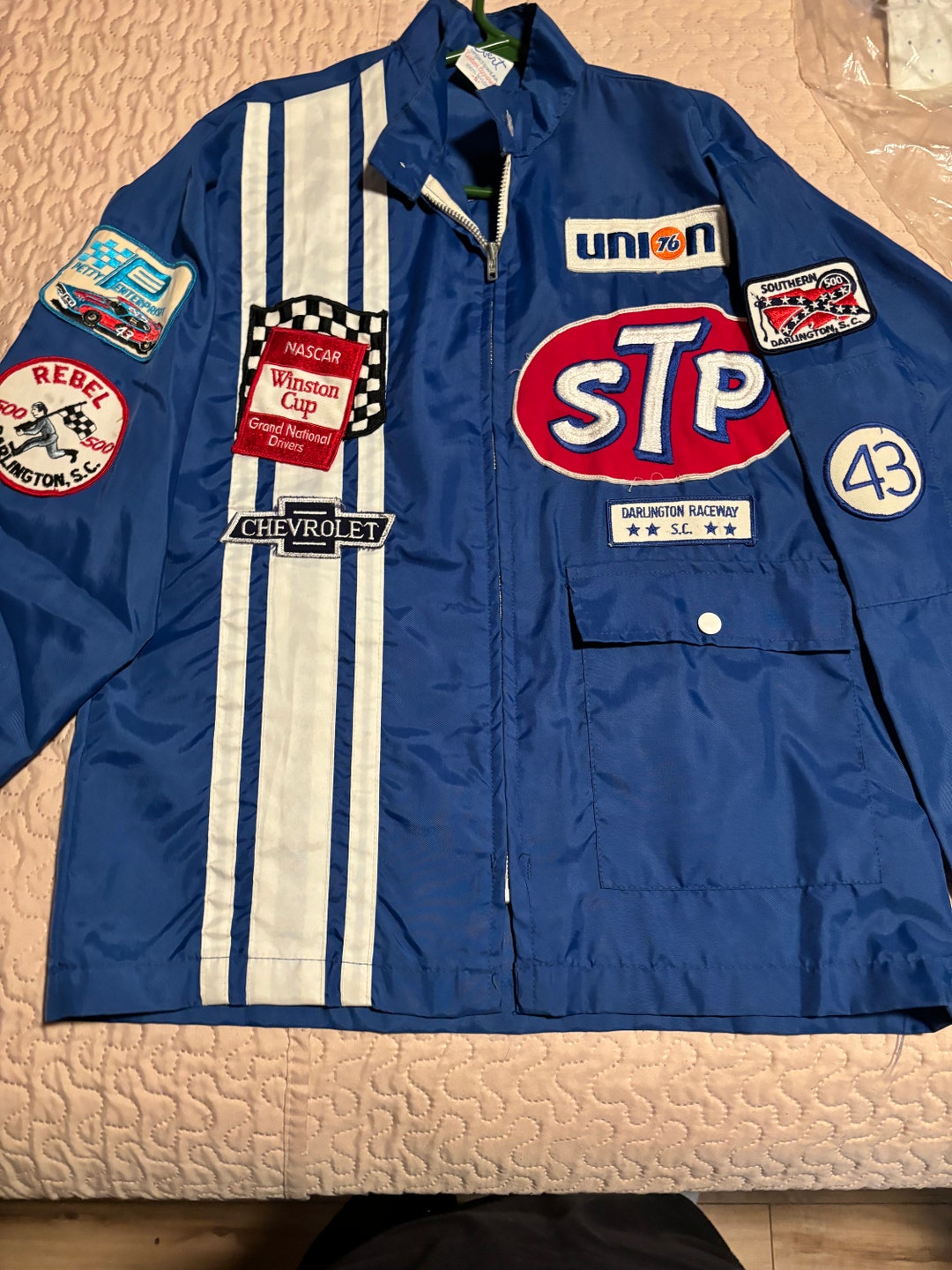 Vtg 70s Richard Petty Jacket Ebert Darlington Patches Winston Cup ...