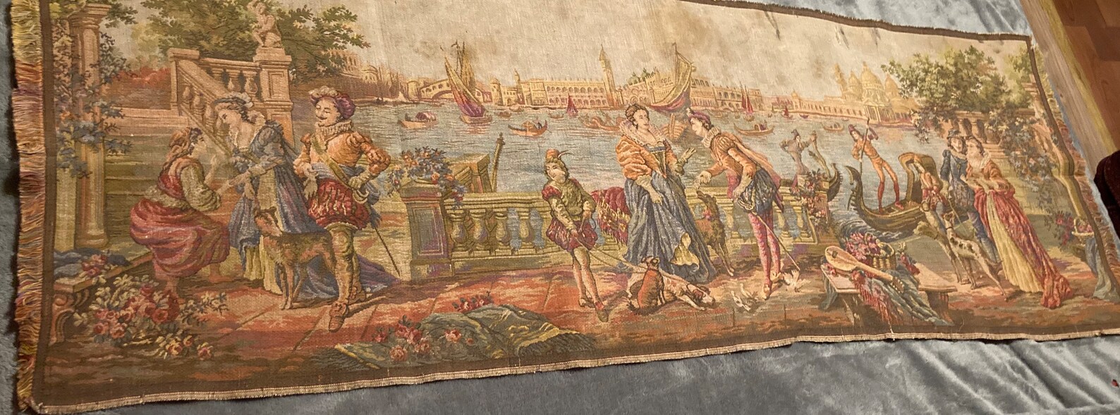 Belgium Tapestry Classic Scene Mid 20th Century Embroidery Cotton - Etsy