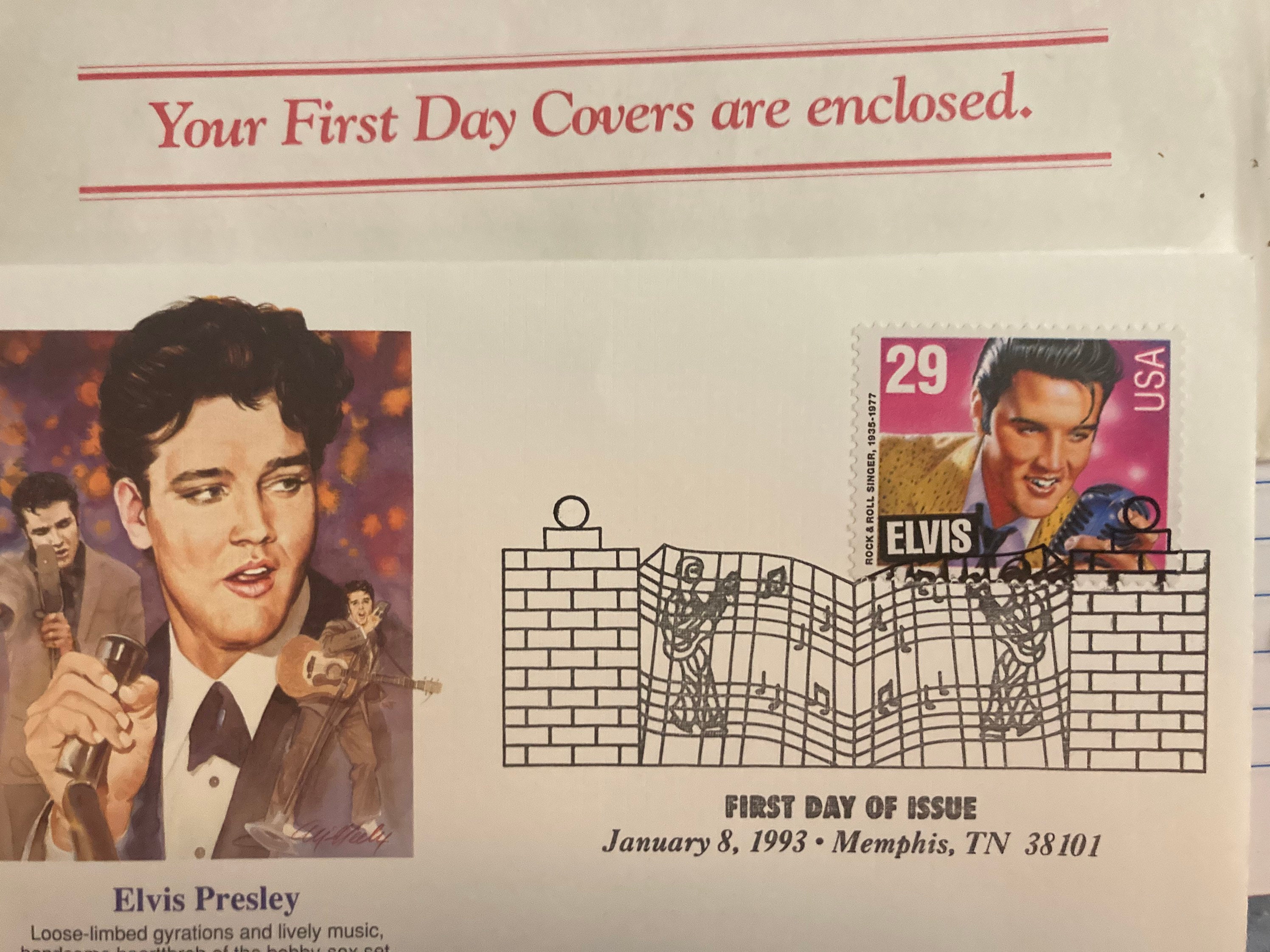 5 Elvis Presley Postage Stamp Envelope Limited Edition First Day Cover ...