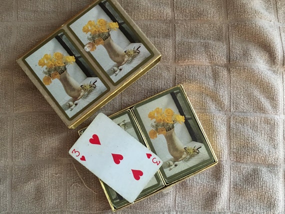 Yellow Rose Gold Vase Playing Cards Congress Playing Cards | Etsy