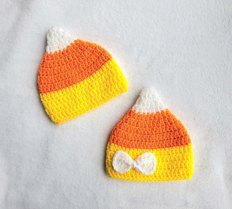 EASY Crochet Pattern Candy Corn Hat, Simple Pattern for Preemie to ...