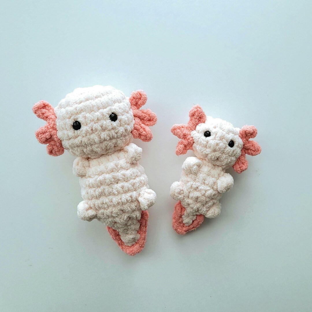 2 in 1 No Sew Axolotl Crochet Patterns, Axolotl Plushie Patterns, Quick ...