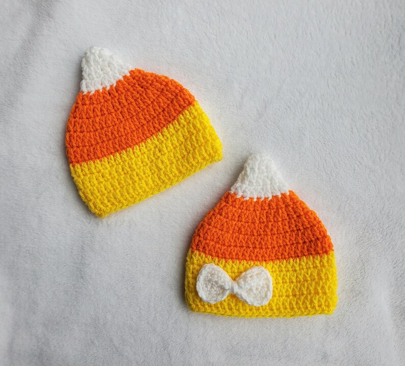In Stock - Candy Corn Baby Hat, Halloween Hat, Newborn Photo Prop ...