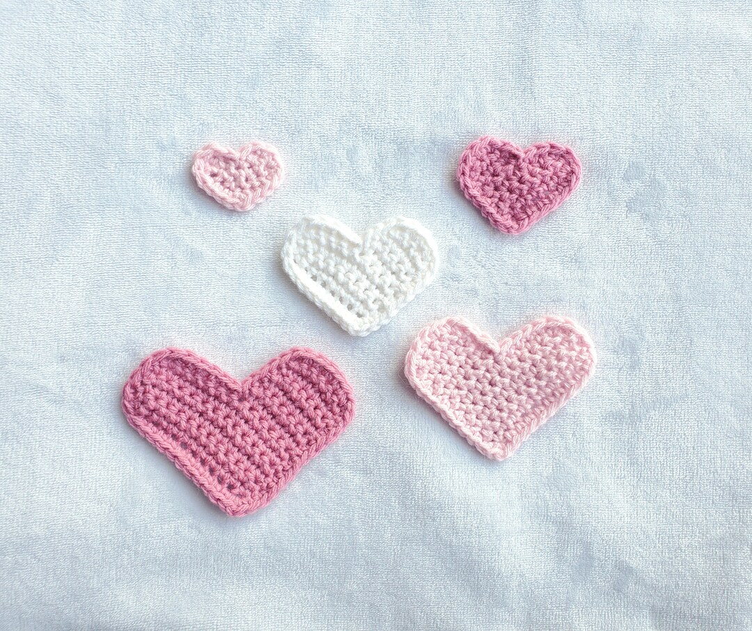 EASY Heart Pattern in 5 Sizes, Simple Crochet Pattern, Beginner Crochet ...